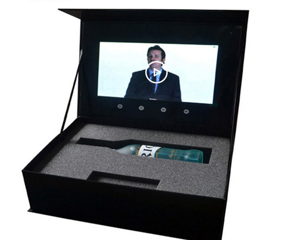 7 inch LCD video presentation box, LCD video display gift box with foam ...