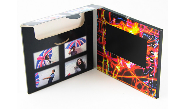 5 inch LCD video mailer with inside pocket for brochure, LCD video card ...